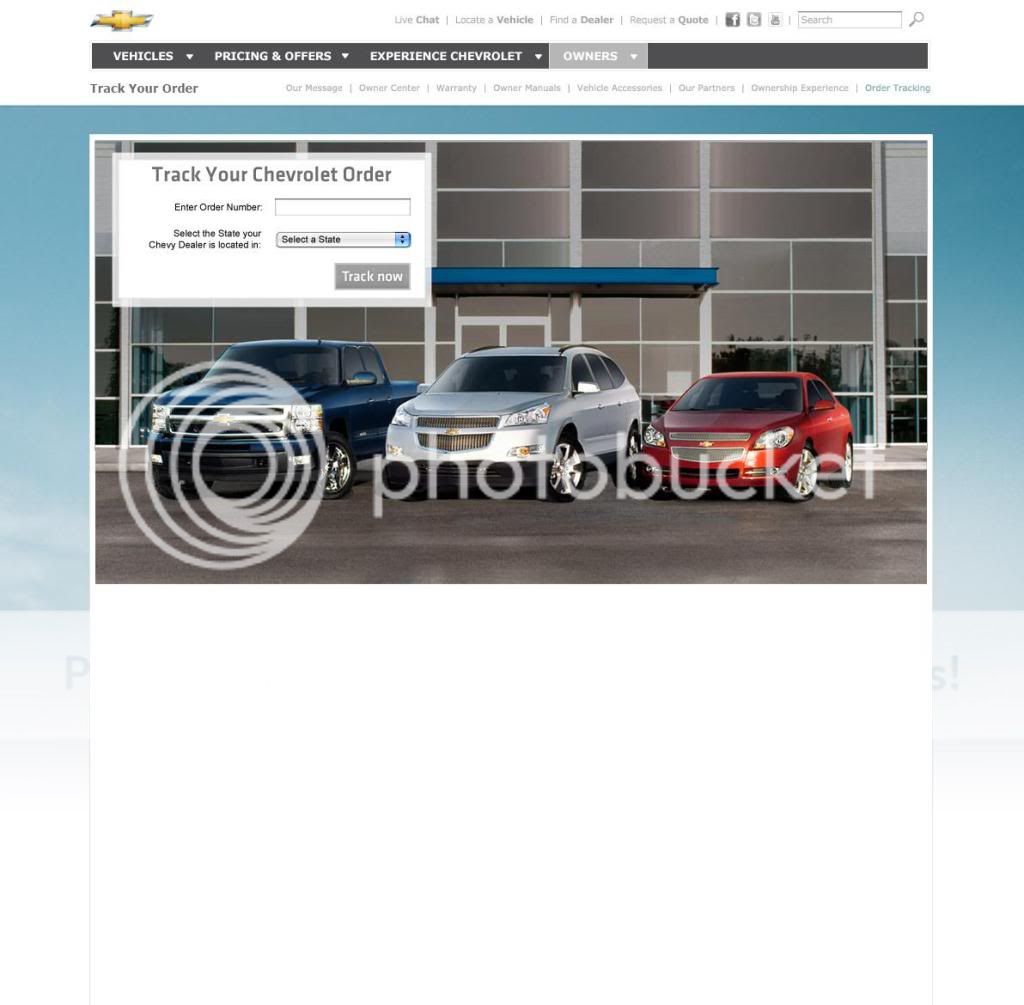 Chevrolet.com - Track Your Order Now!!! | GM Inside News Forum