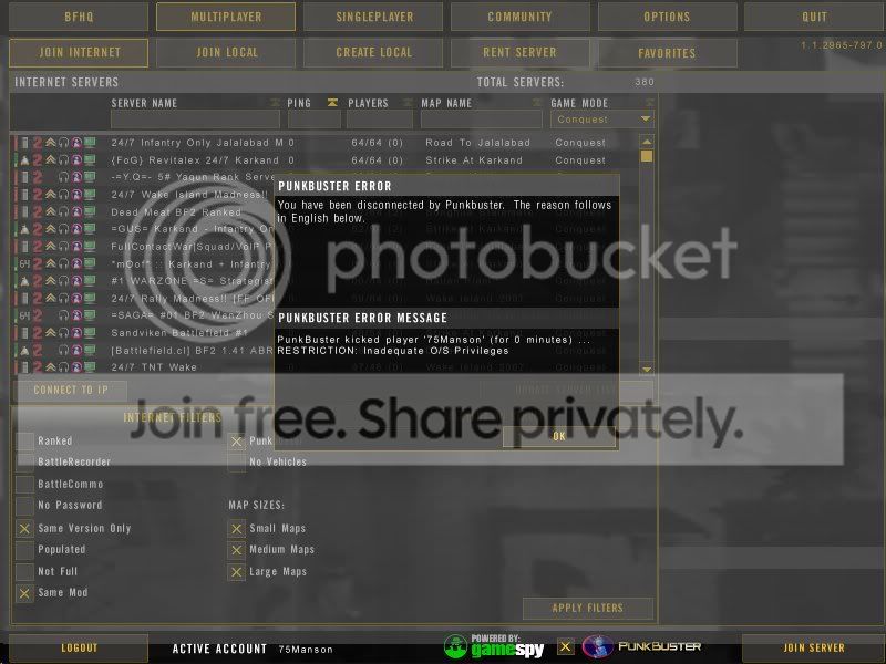 Battlefield 2 Punkbuster Problem | TechPowerUp Forums